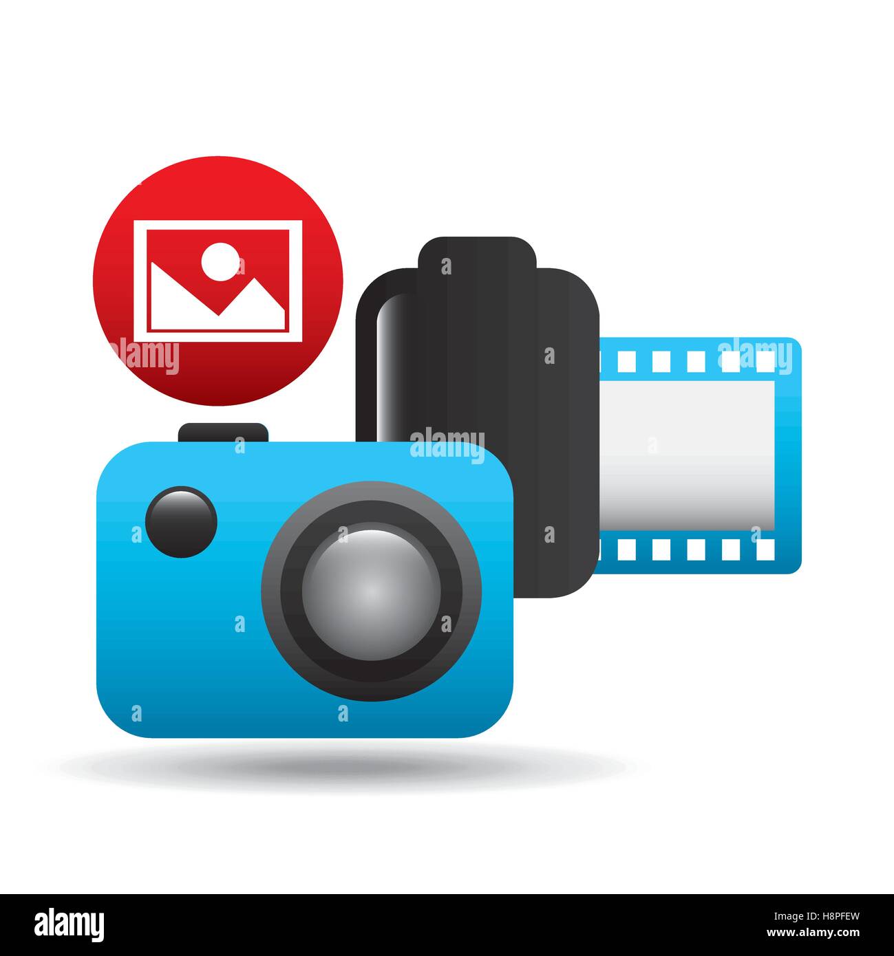 photographic camera image negative roll vector illustration eps 10 ...