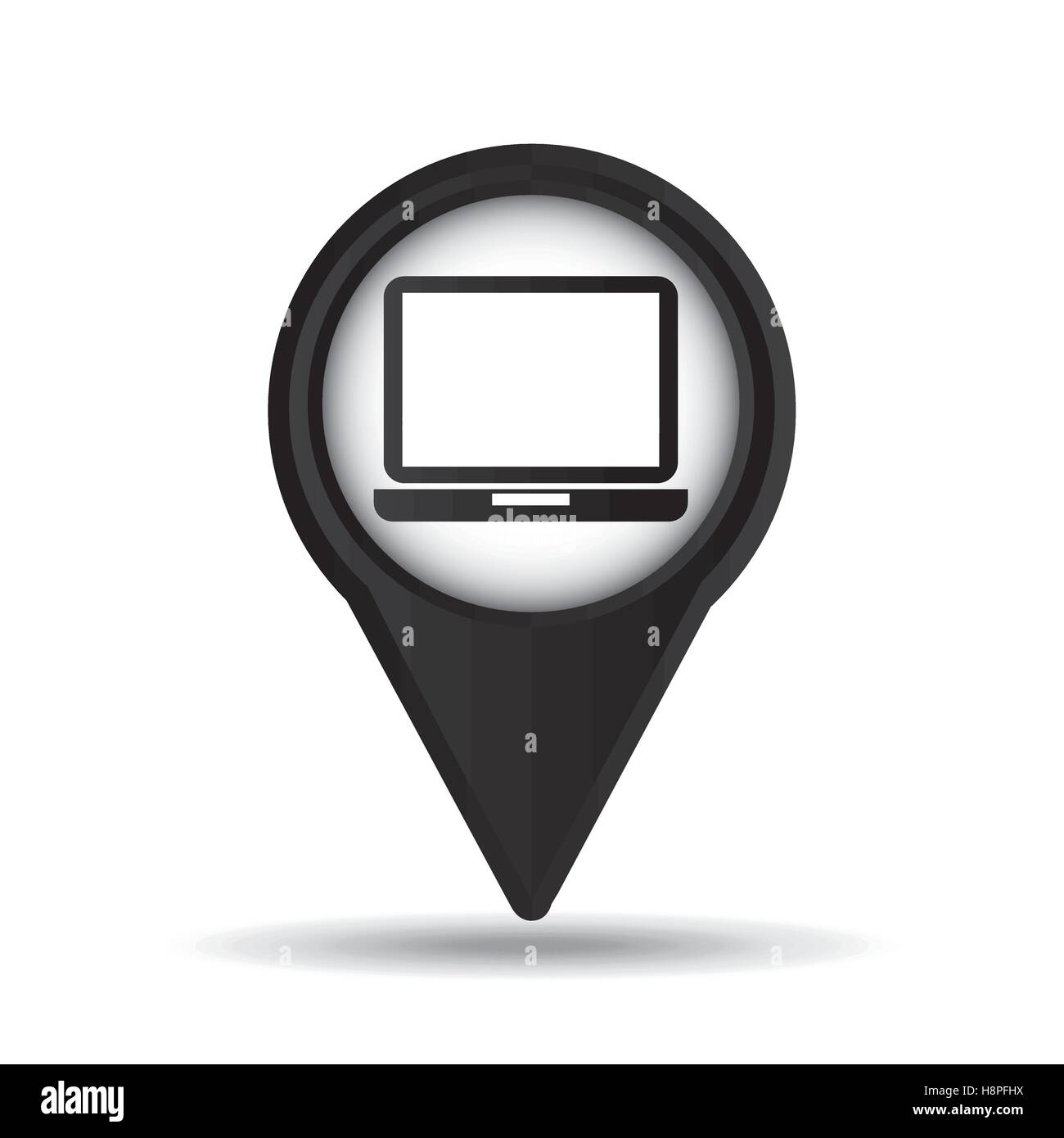laptop wireless map pointer icon vector illustration eps 10 Stock ...