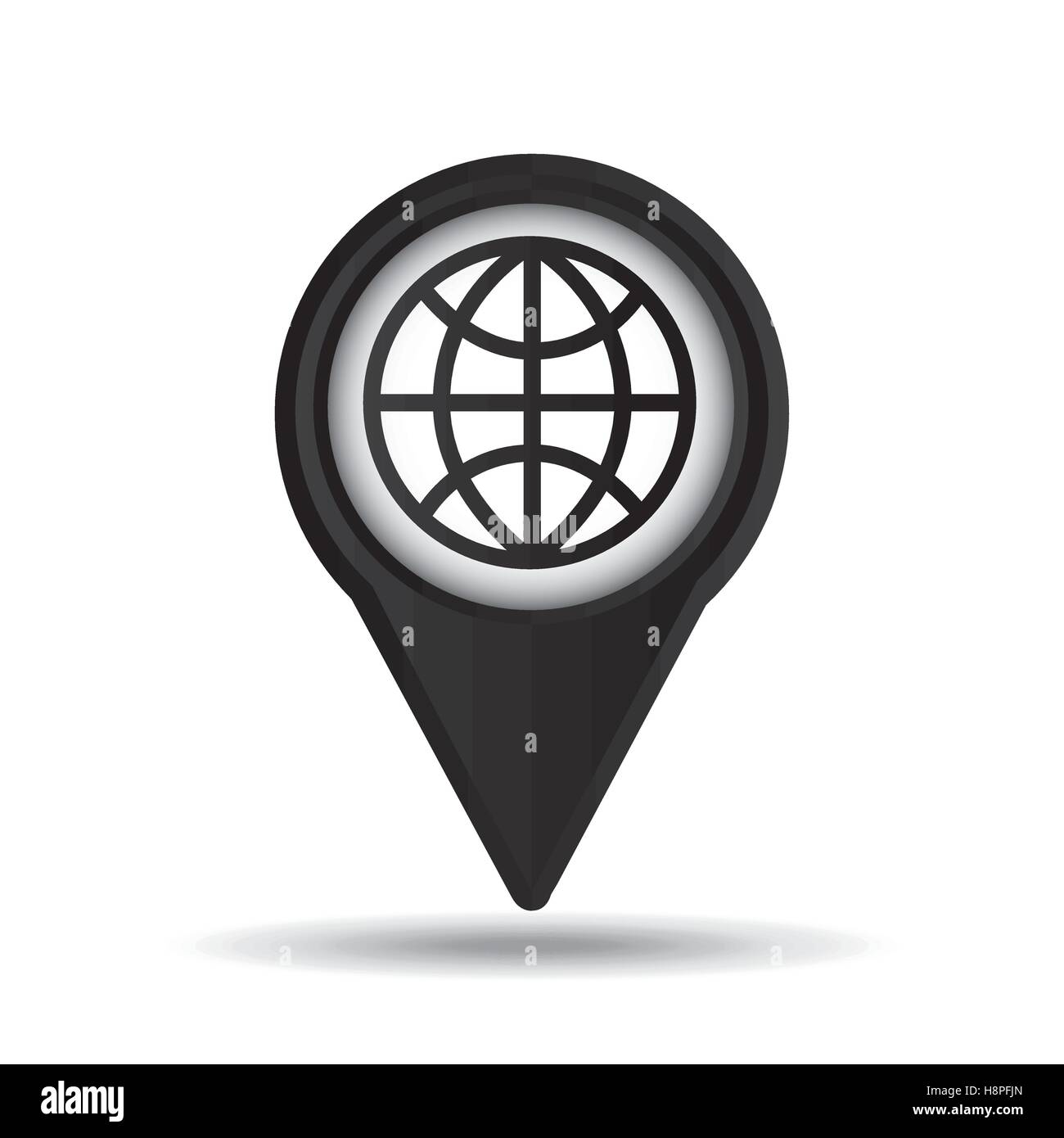 globe map pointer icon vector illustration eps 10 Stock Vector Image & Art - Alamy