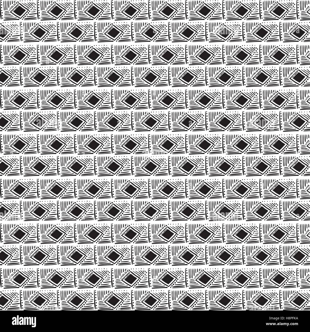 Boho style black and white background design. Bohemic decoration ...
