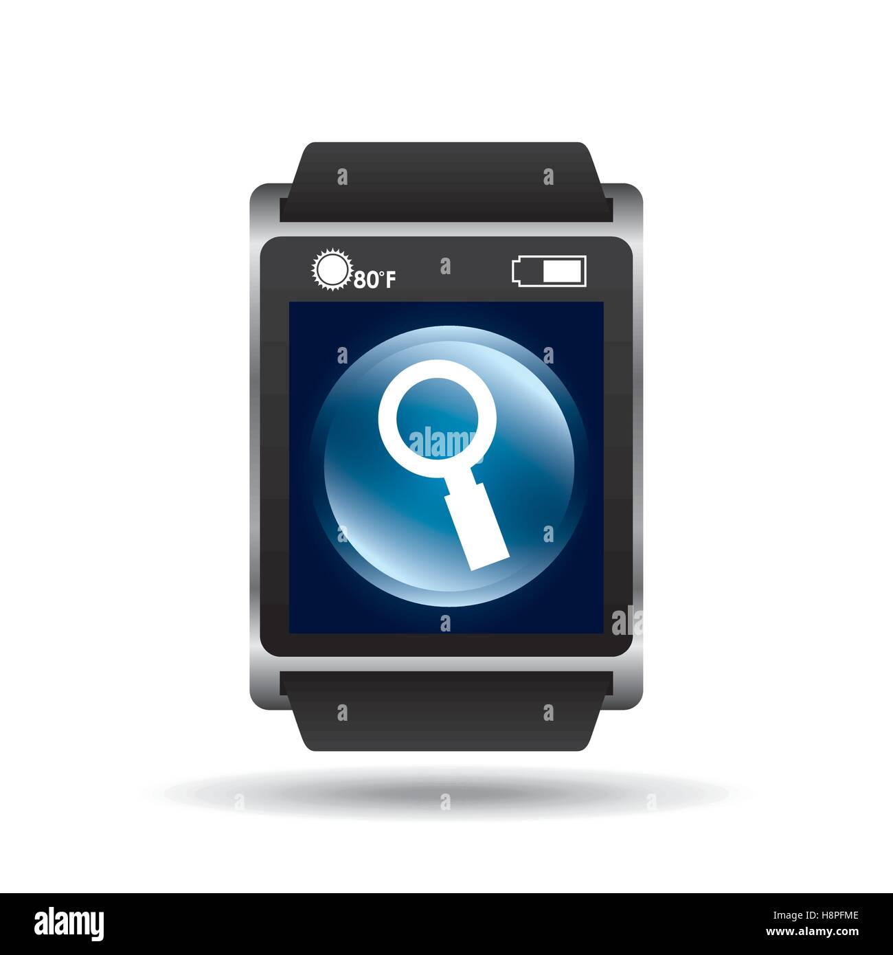 Smart watch battery icon Cut Out Stock Images & Pictures - Alamy