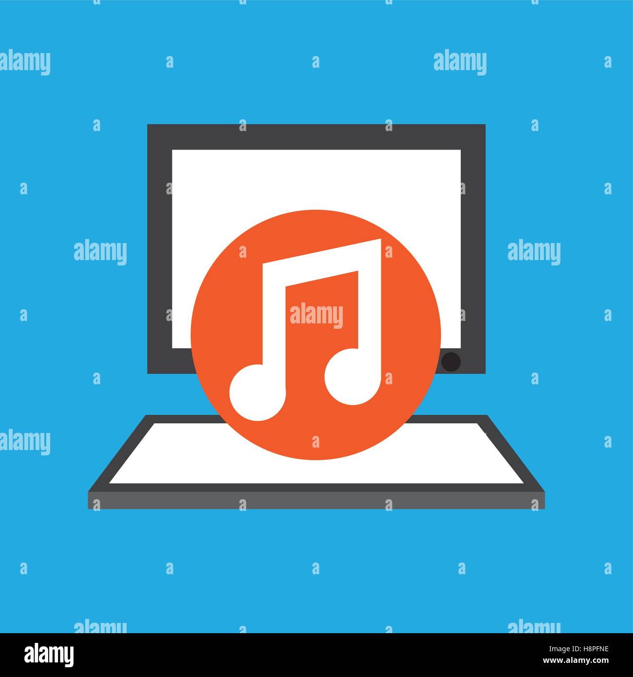 pc device network music media icon vector illustration eps 10 Stock ...