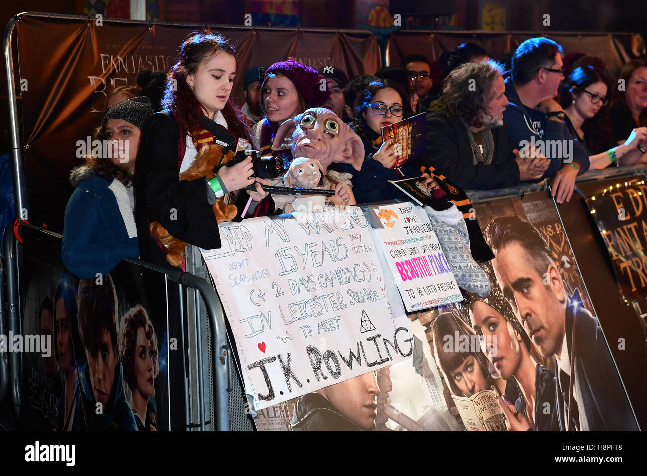 Fans wait for the stars to arrive on the red carpet for the Fantastic ...