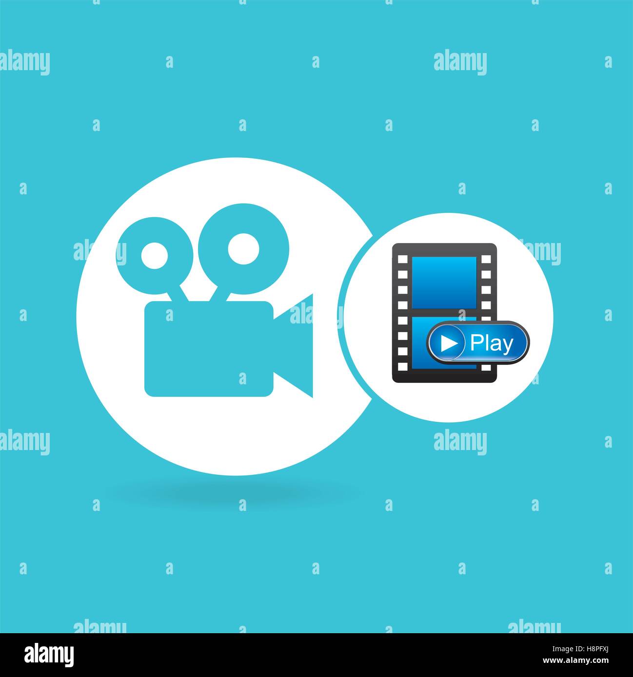 play movie film camera design vector illustration eps 10 Stock Vector ...