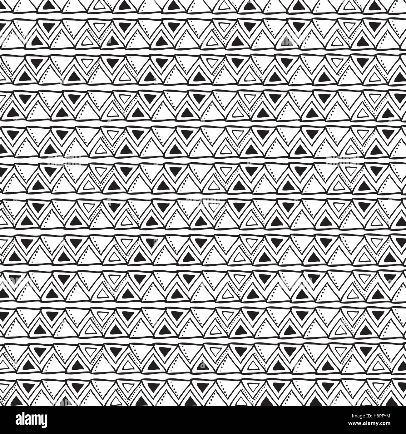 Boho style black and white background design. Bohemic decoration ...