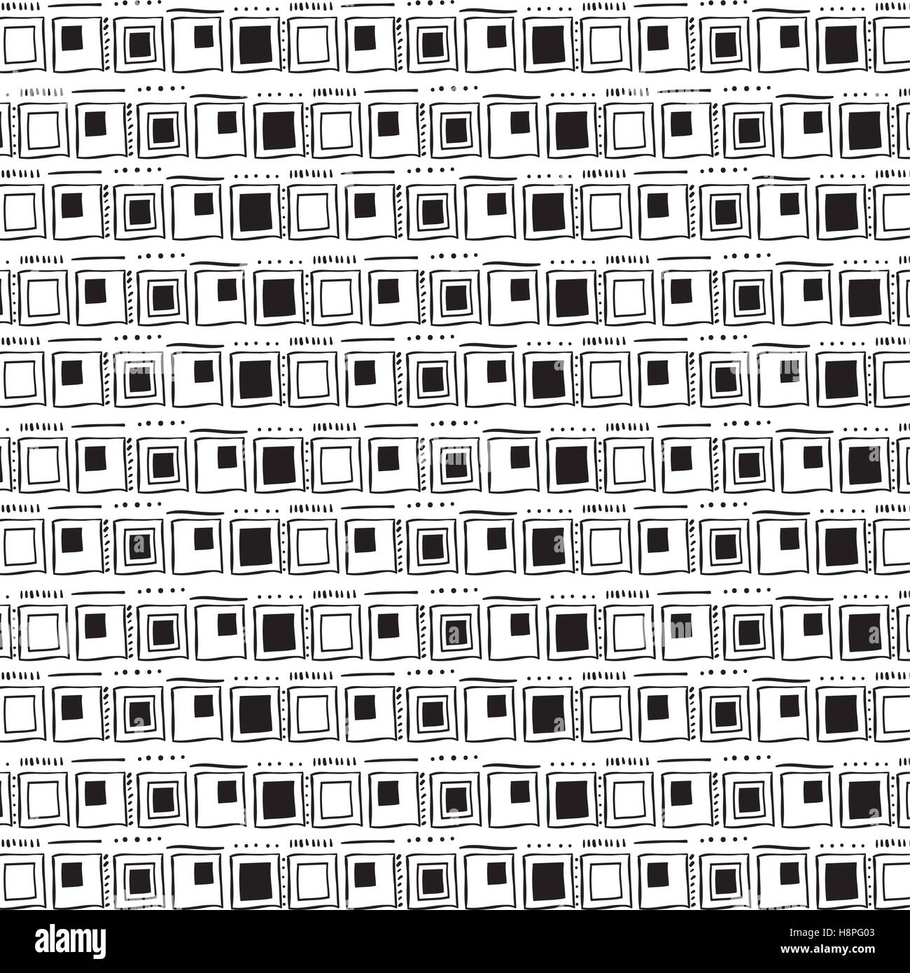 Boho style black and white background design. Bohemic decoration ...