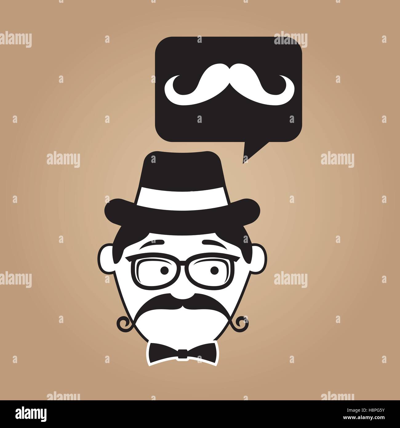 cartoon hipster mustache retro background vector illustration eps 10 ...