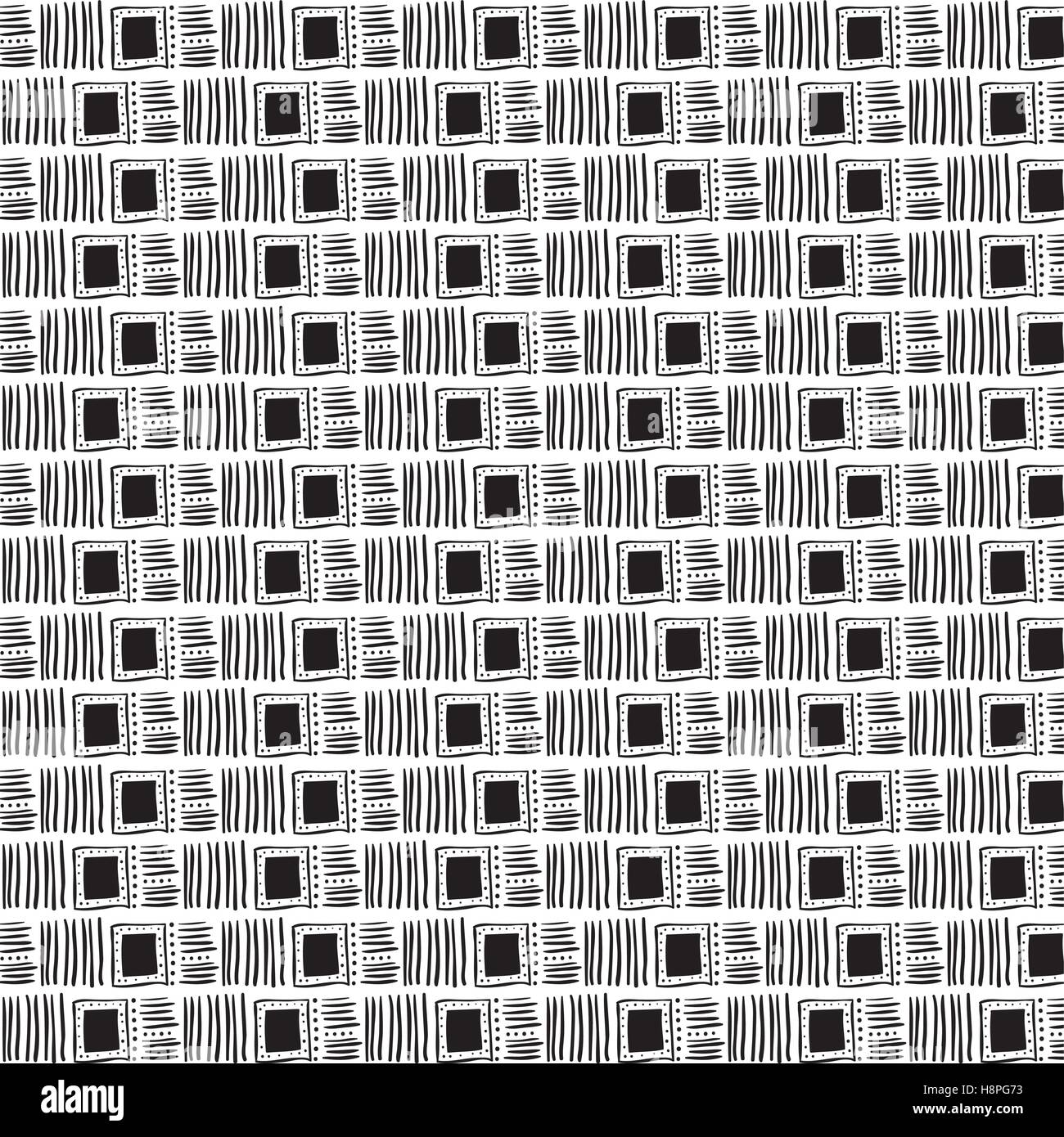 Boho style black and white background design. Bohemic decoration ...