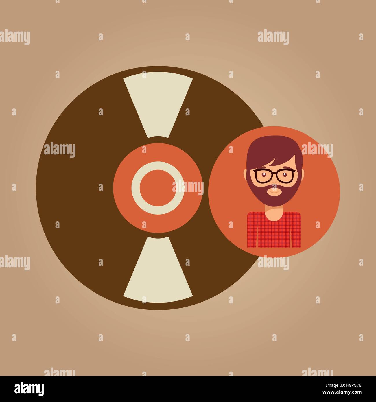 Vinyl record photo cover Stock Vector Images - Alamy