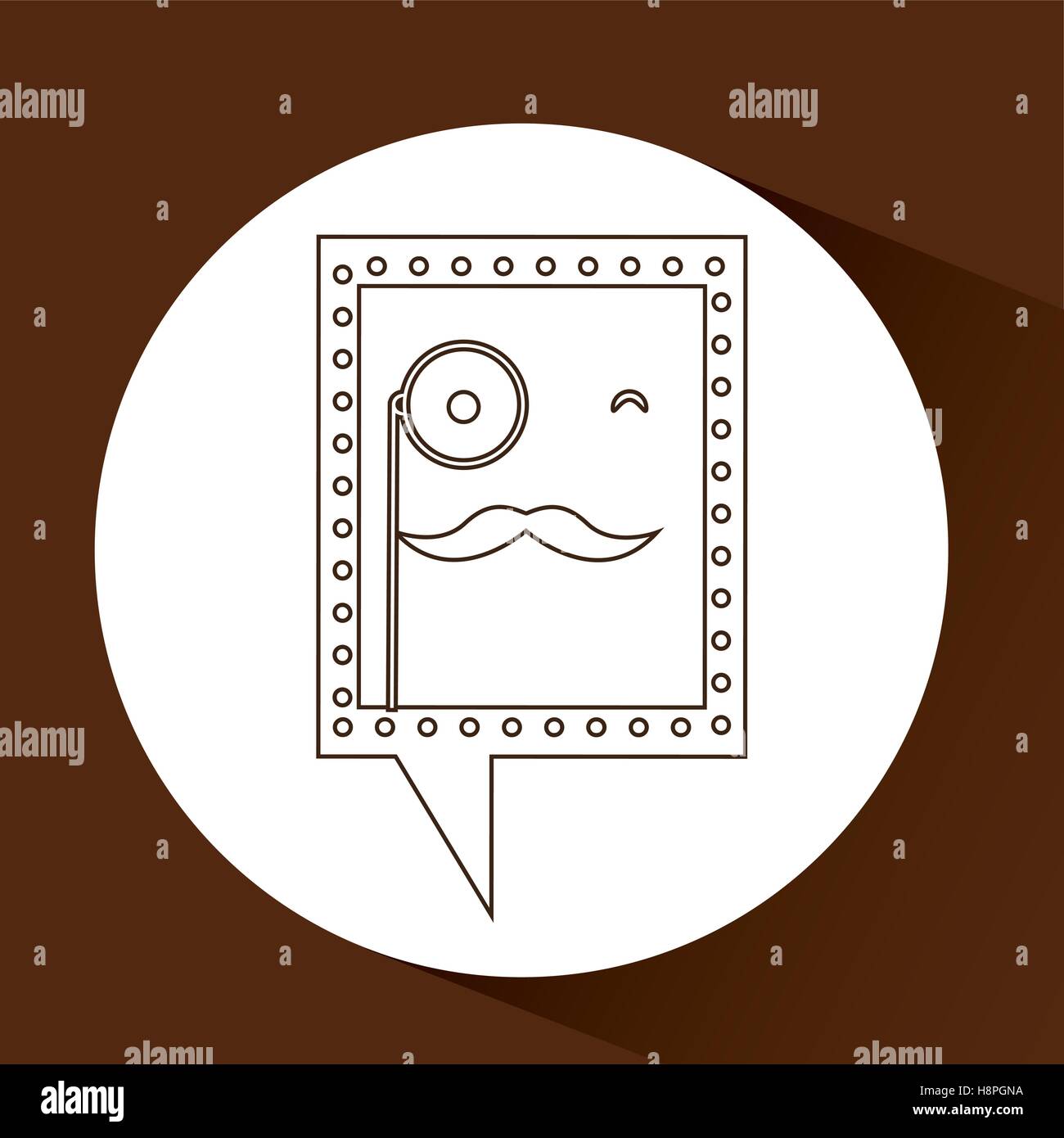 symbol hipster monocle and mustache icon vector illustration eps 10 ...