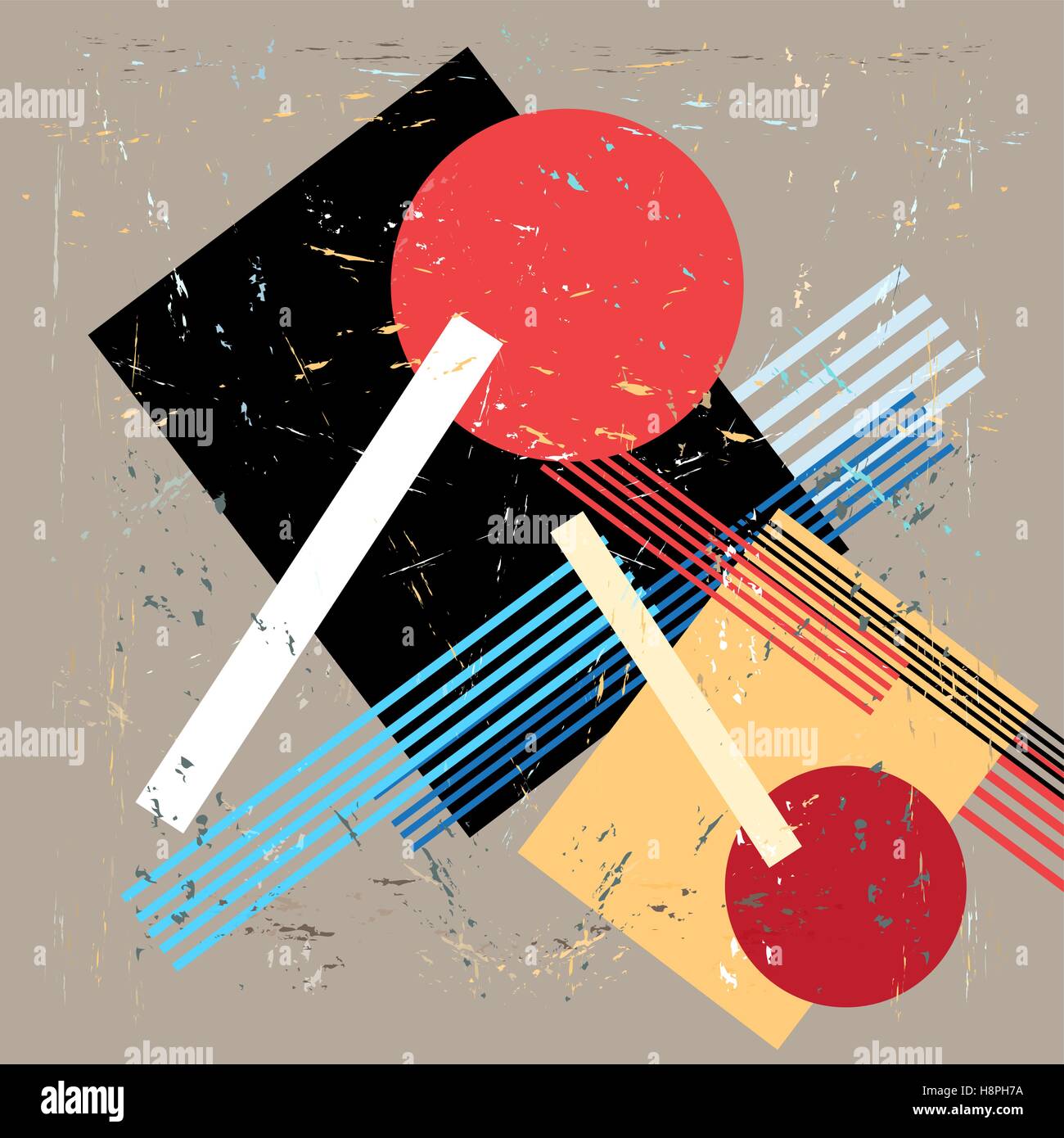 Bright abstract background with interesting geometric objects Stock ...