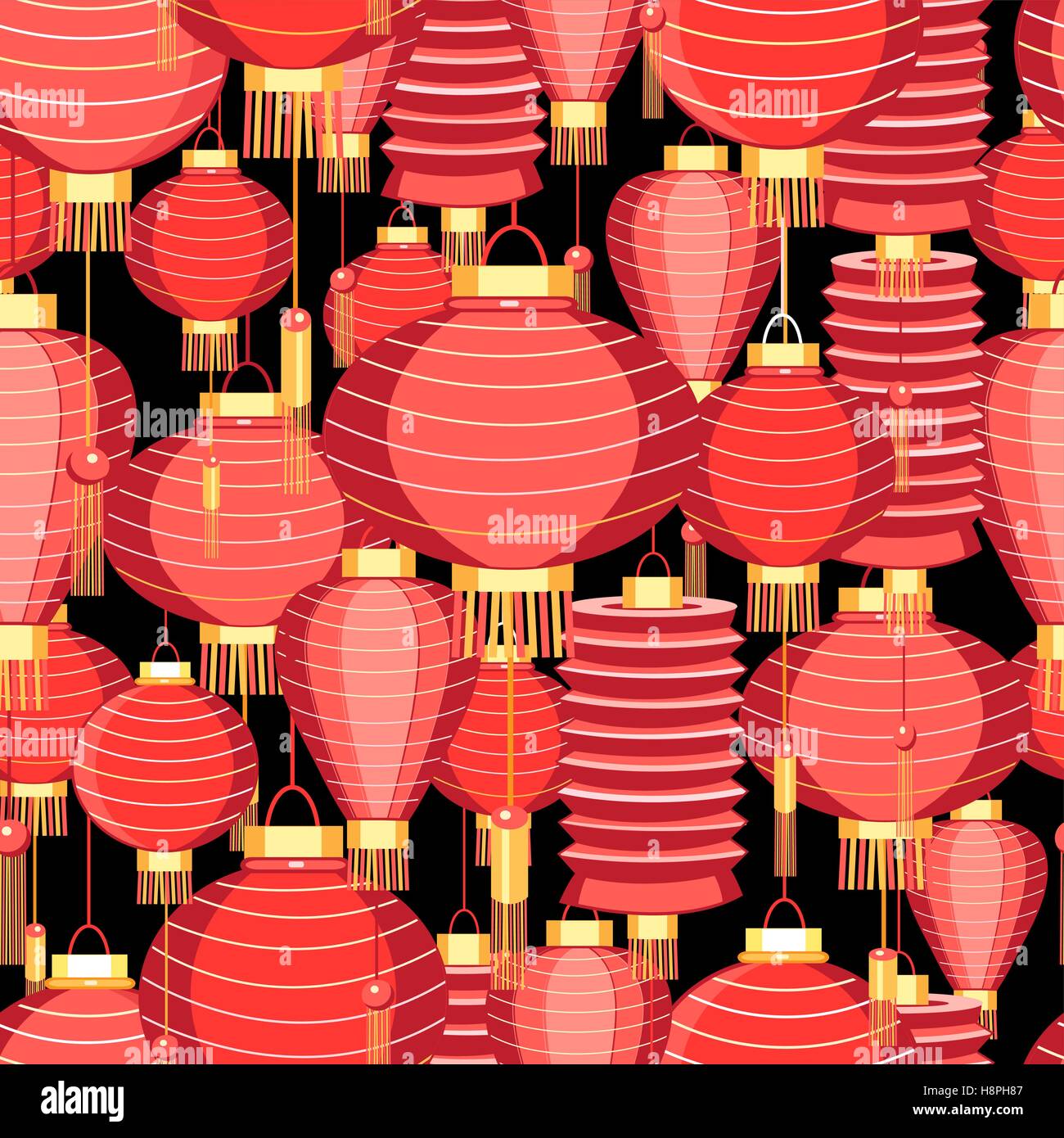 Chinese red banner lanterns decorations hi-res stock photography and ...