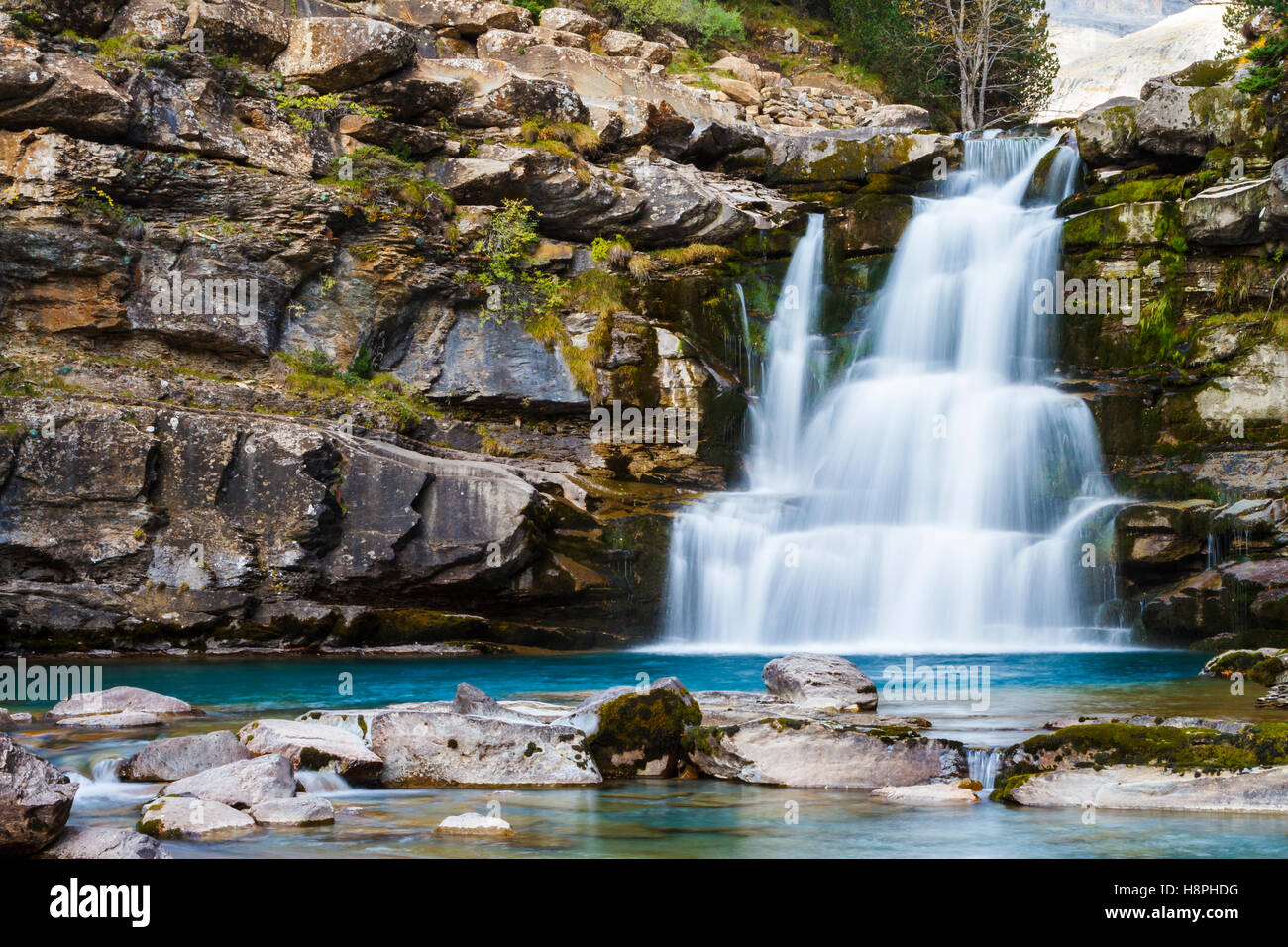 Waterfall in a mountain river Stock Photo - Alamy