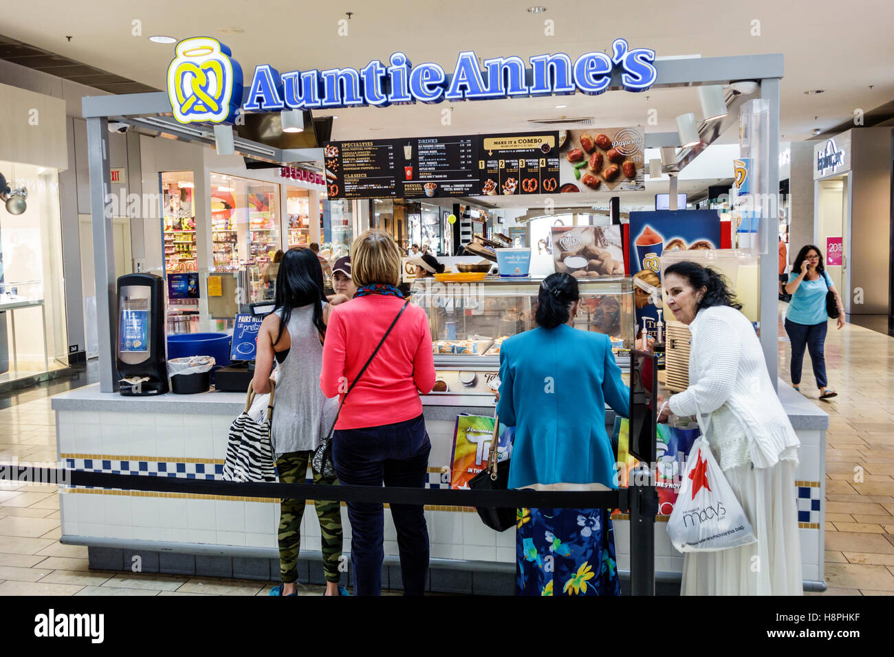 Miami Florida,International Mall,Auntie Anne's,pretzels,counter,line ...