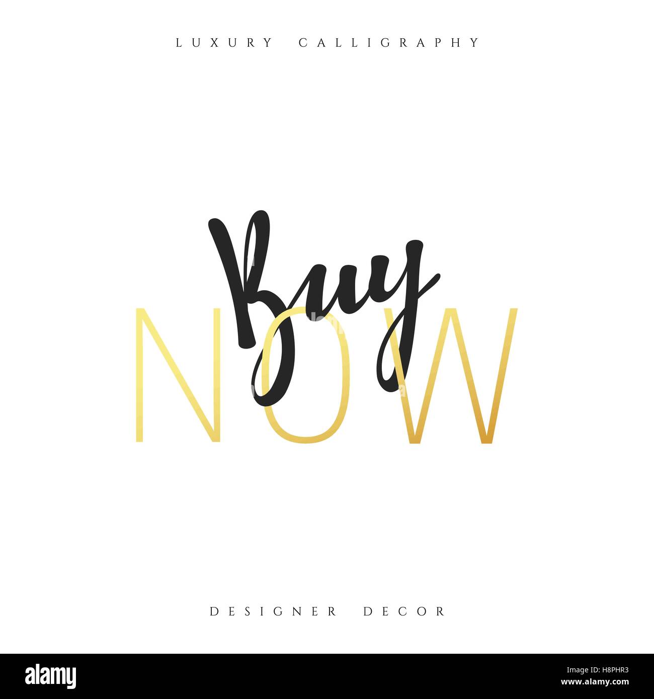 Inscription Buy now Calligraphic handmade. Advertising Poster design ...