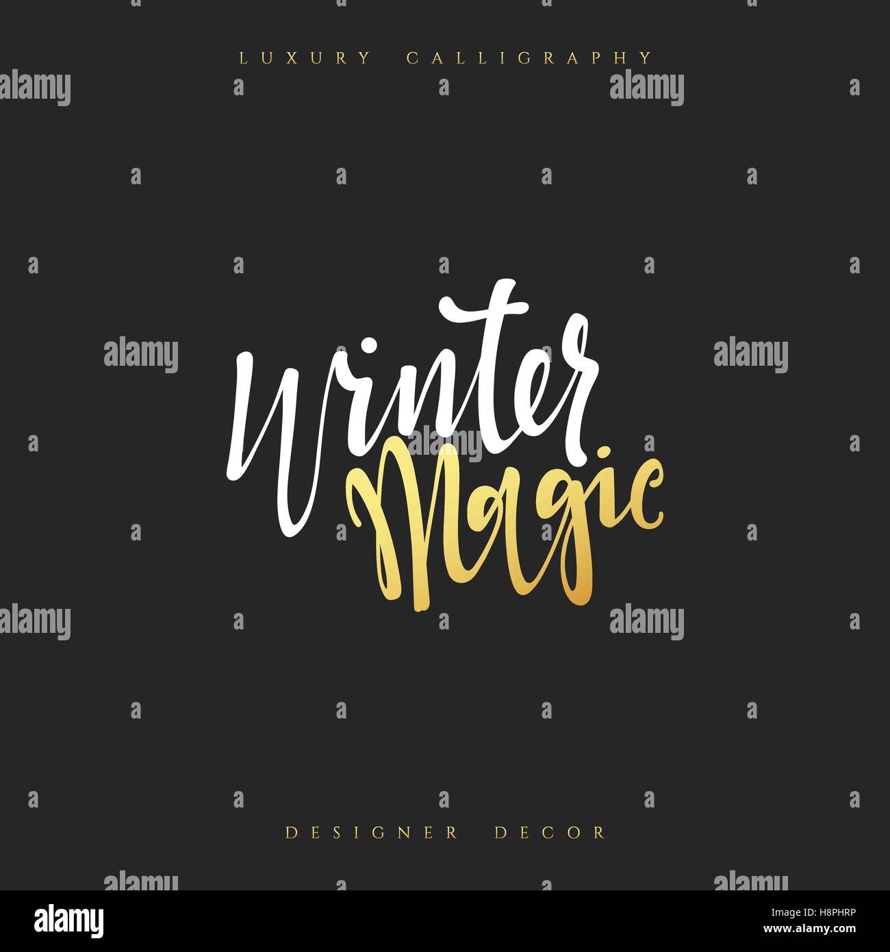 Winter magic lettering handmade calligraphy. Inscriptions for greeting ...