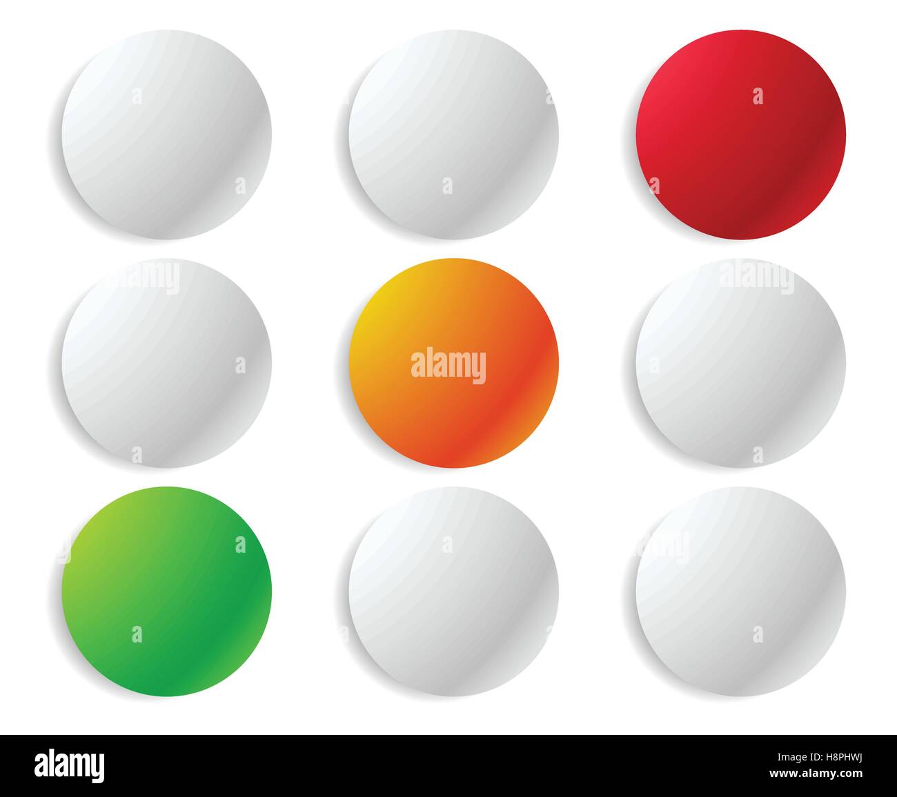 Traffic lamp lights isolated on white. Traffic light icons Stock Vector ...