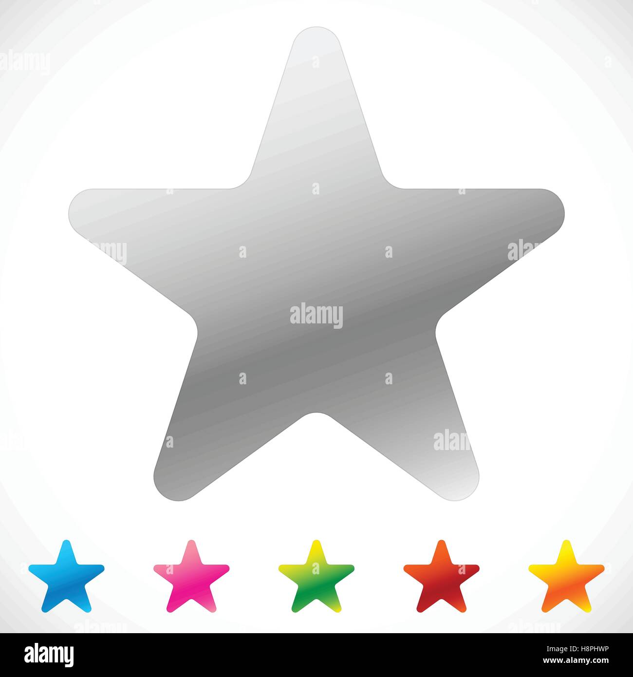 Star icon with thin outline makes it pop out. 6 color Stock Vector ...