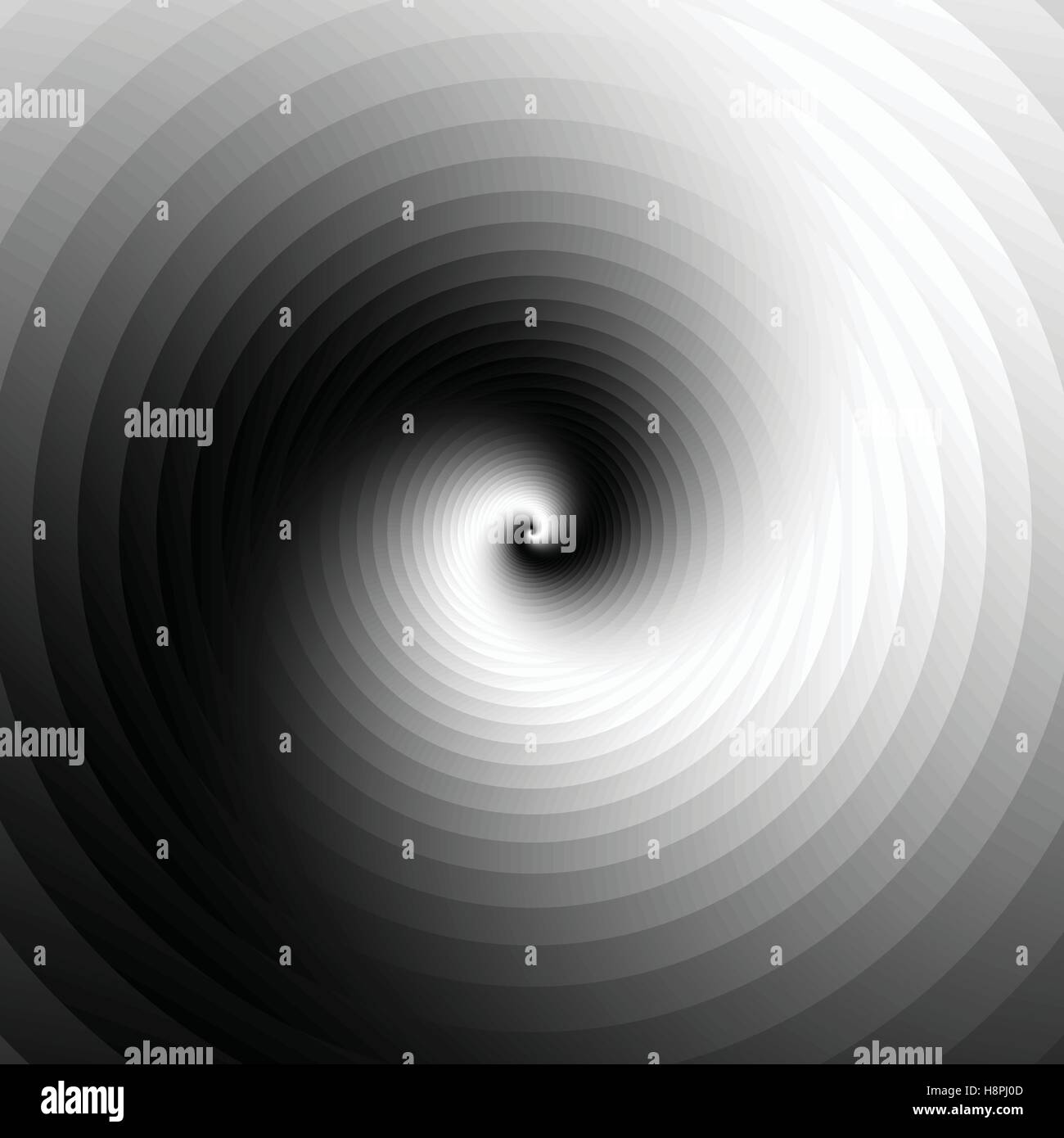 Ripple pattern with concentric circles. Grayscale circular geometric ...
