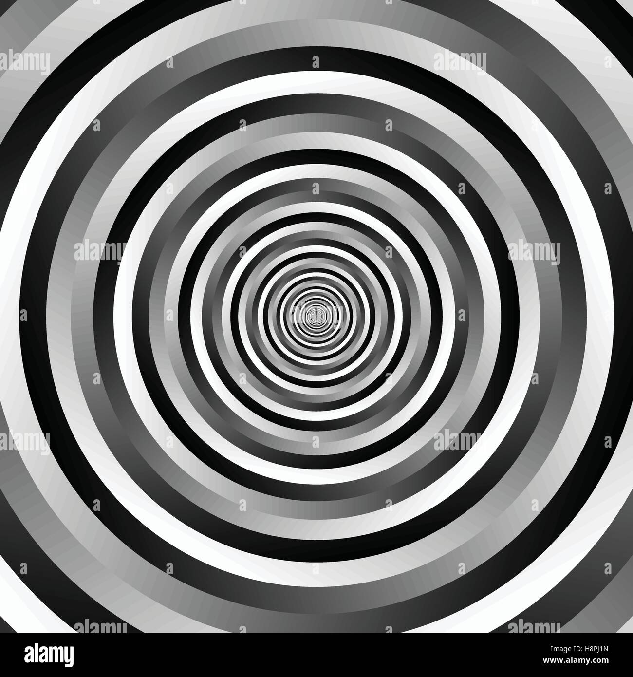 Ripple pattern with concentric circles. Grayscale circular geometric ...