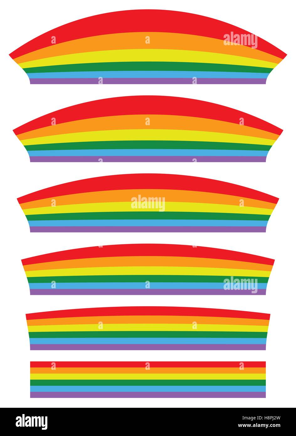 Illustration with rainbow shape(s) isolated on white Stock Vector Image ...