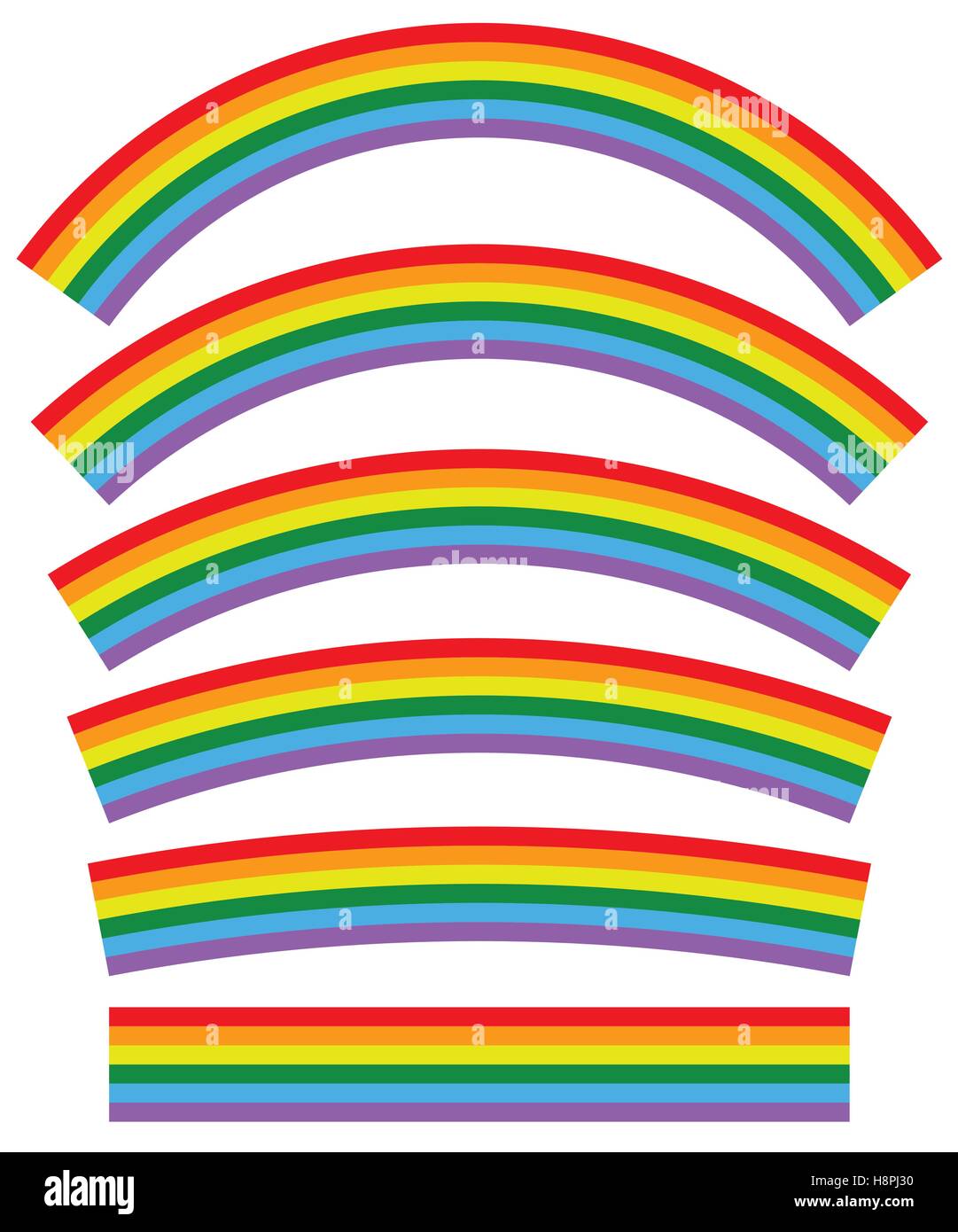 Illustration with rainbow shape(s) isolated on white Stock Vector Image ...