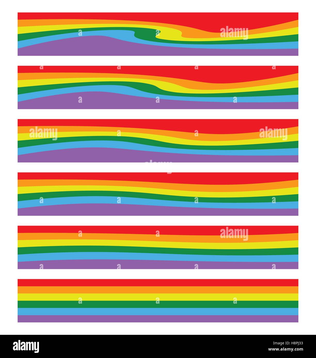Illustration with rainbow shape(s) isolated on white Stock Vector Image ...
