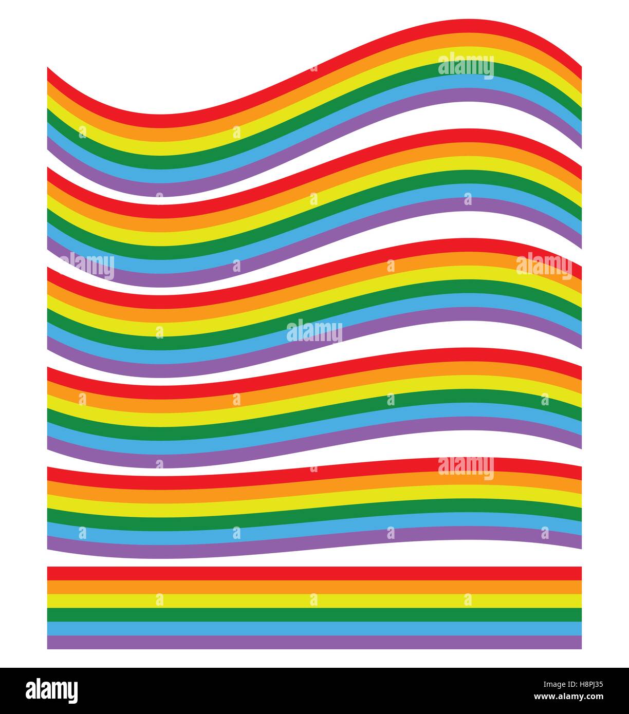 Illustration with rainbow shape(s) isolated on white Stock Vector Image ...