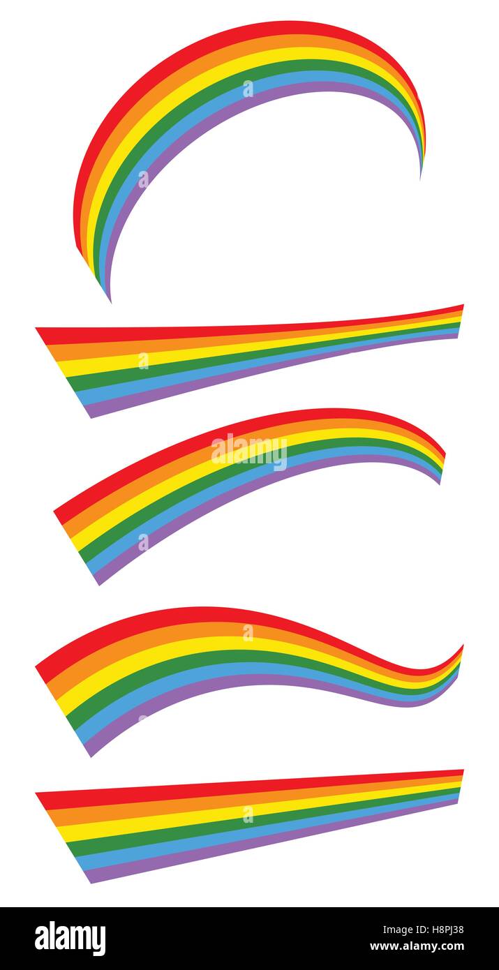 Illustration with rainbow shape(s) isolated on white Stock Vector Image ...