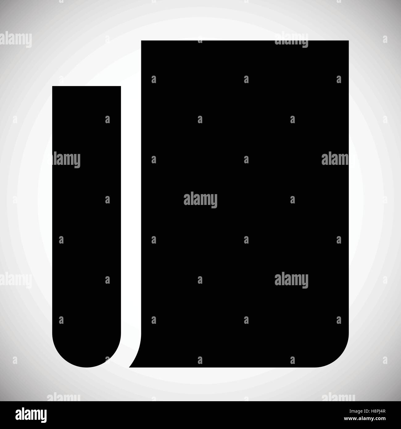 Blank, folded paper icon. Abstract notepaper, notepad symbol Stock ...