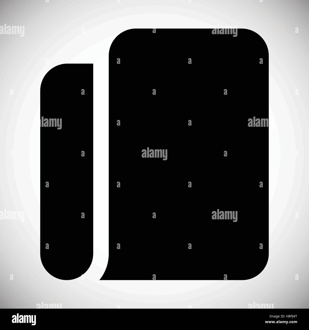 Blank, folded paper icon. Abstract notepaper, notepad symbol Stock ...