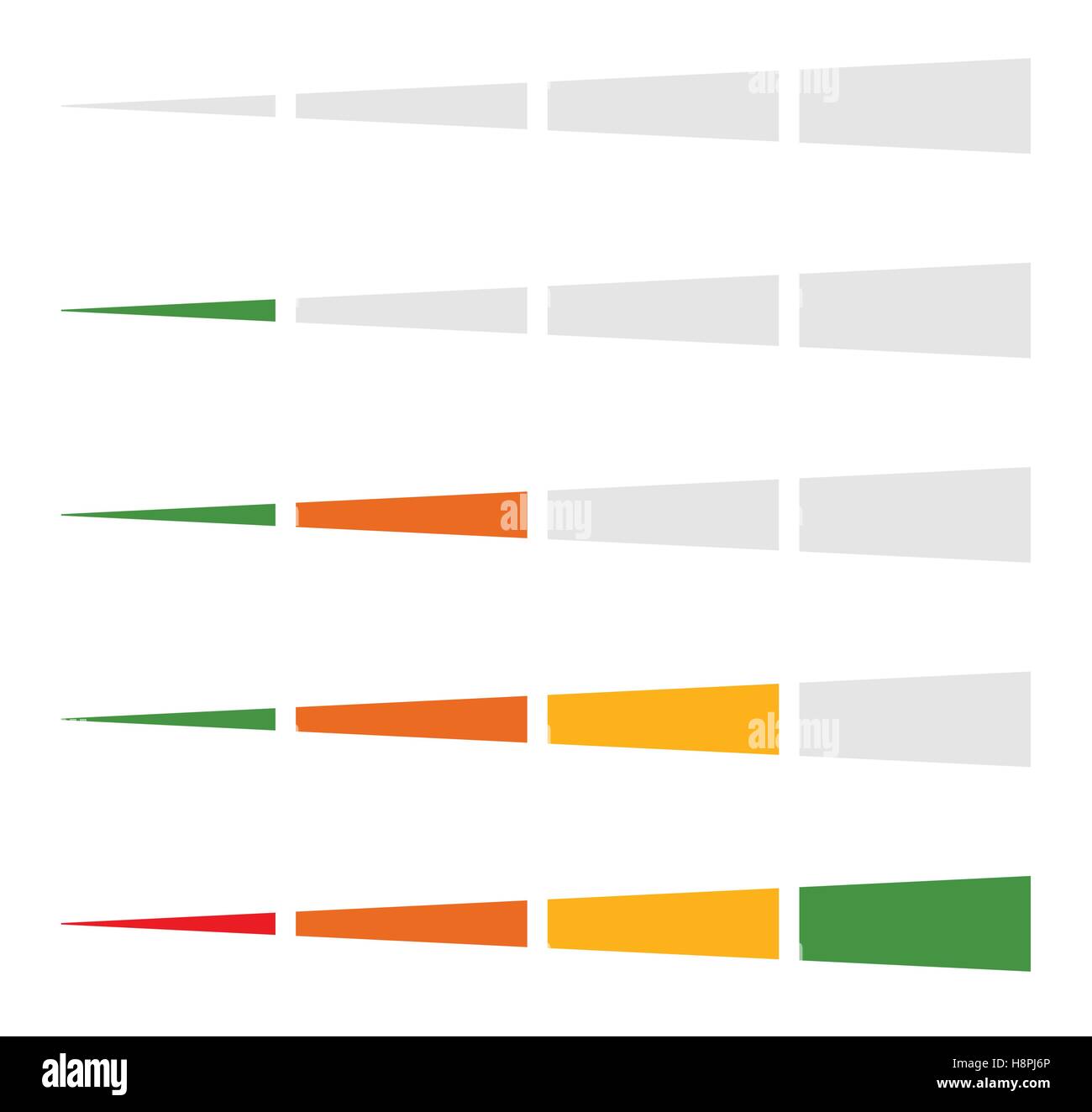 Level indicator, progress bar element in set Stock Vector Image & Art ...