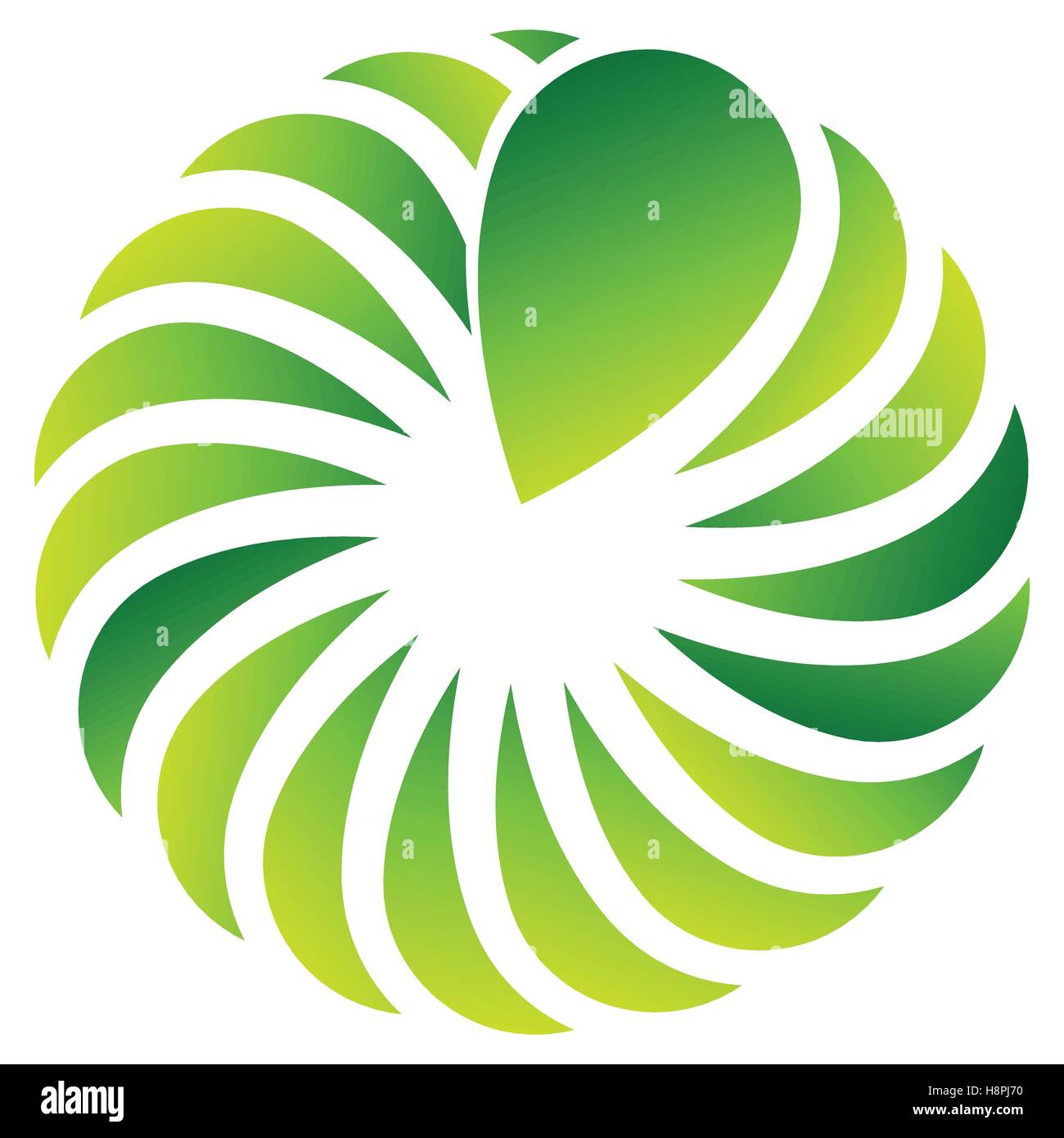 Concentric leaf shape for nature, ecological concepts Stock Vector ...
