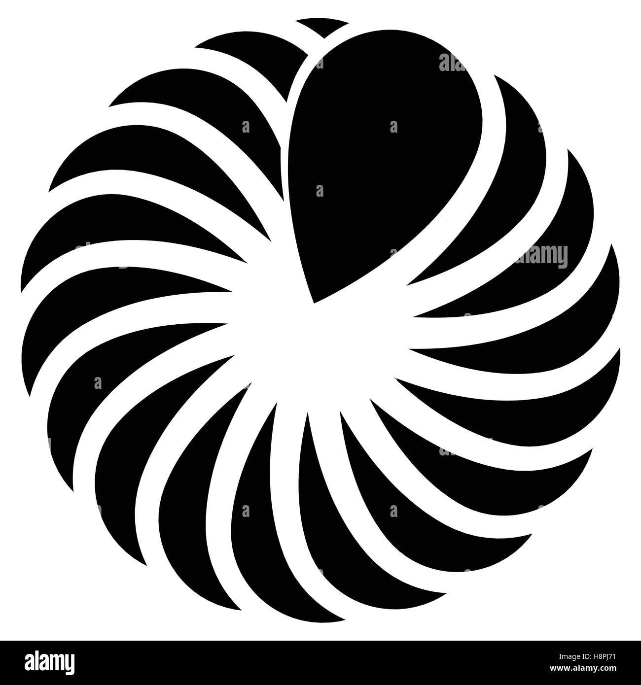 Concentric leaf shape for nature, ecological concepts Stock Vector ...