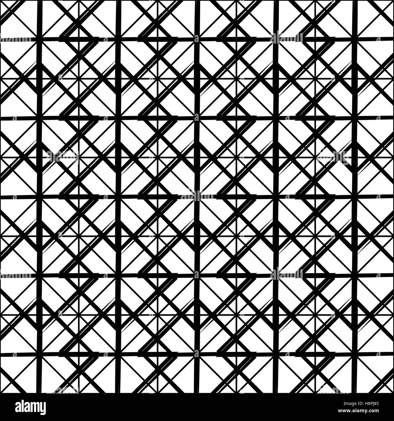 Repeatable detailed grid, mesh pattern. (Black and white versions Stock ...