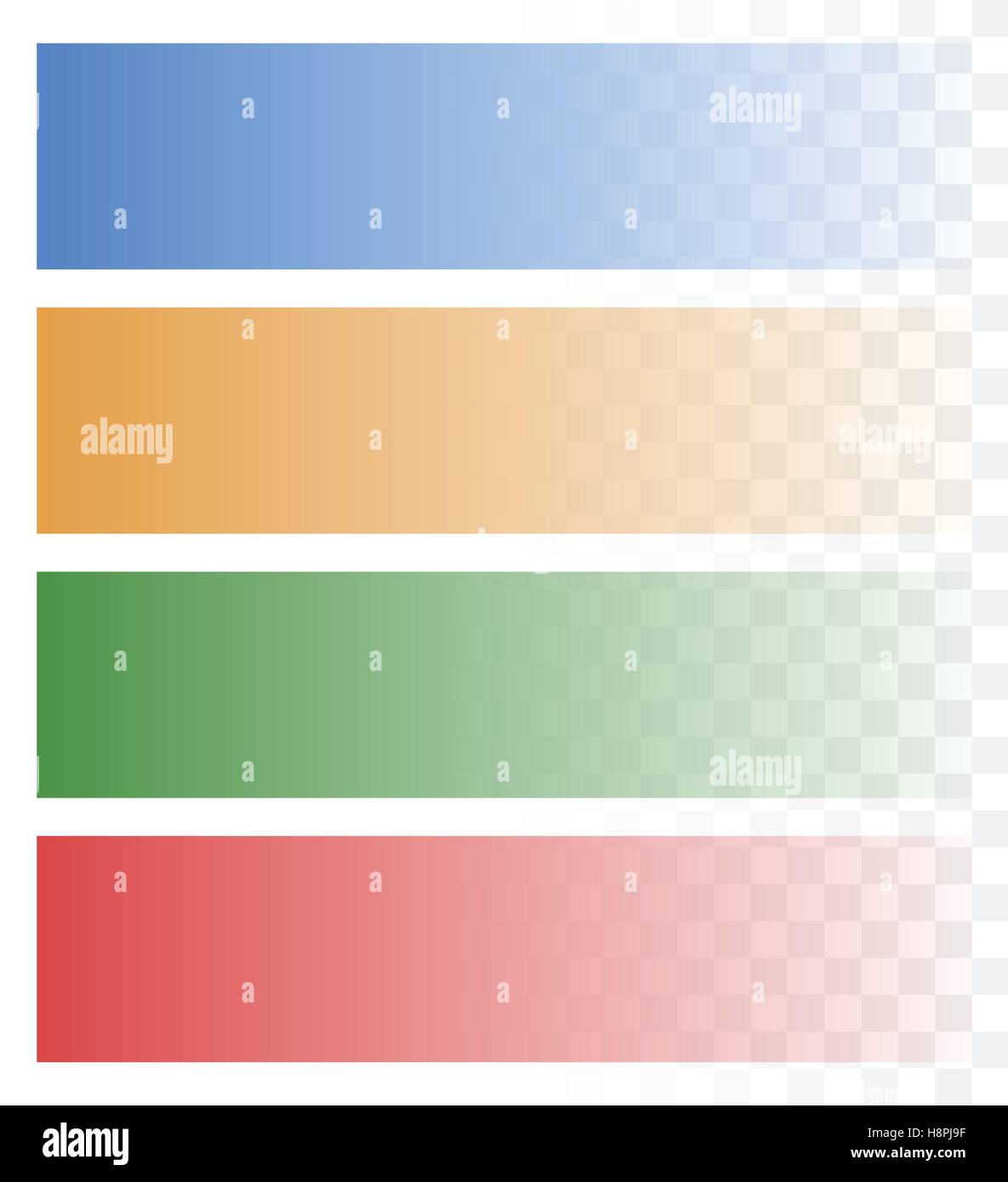 Set of fading banner shapes, backgrounds with transparency Stock Vector ...