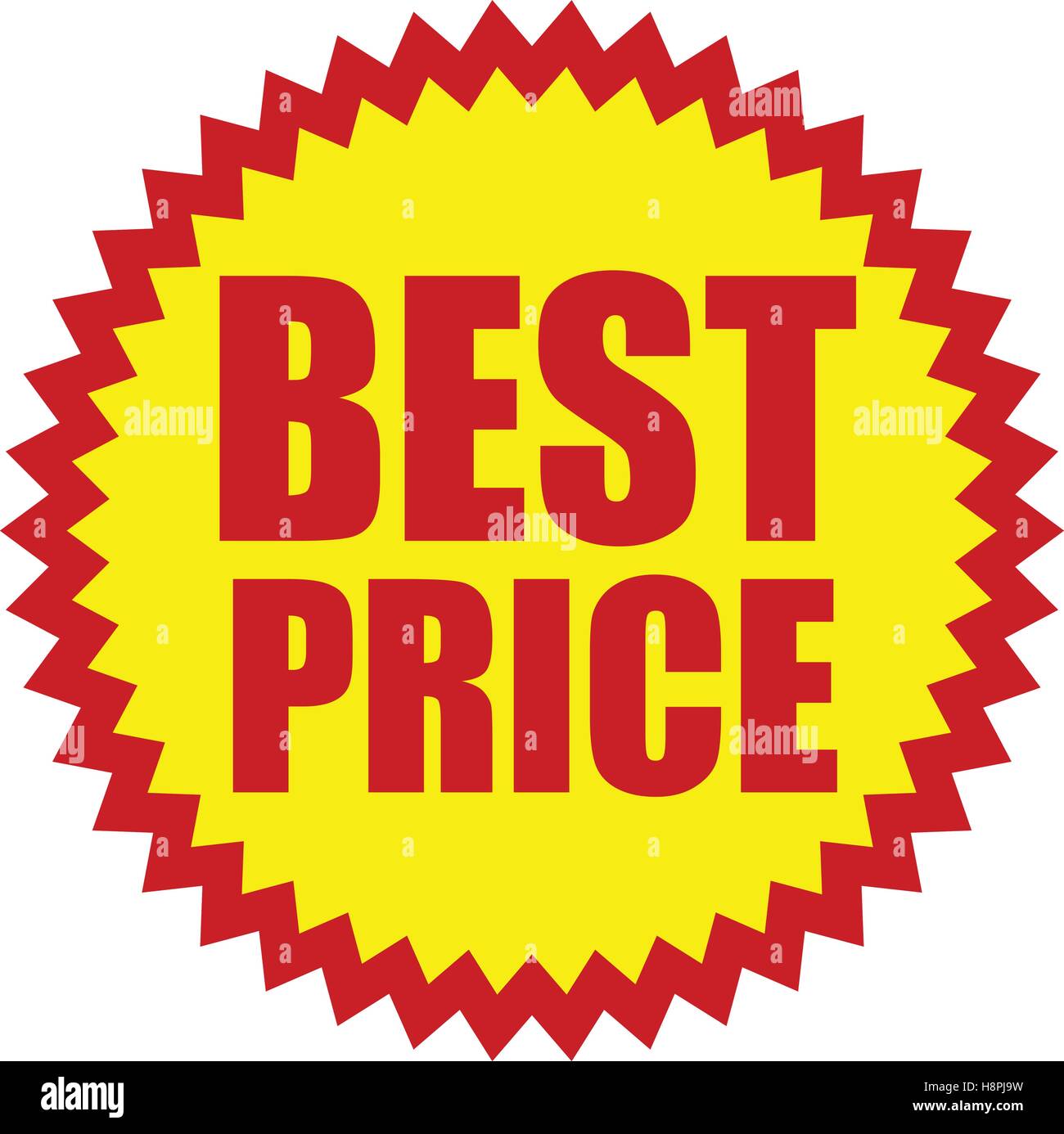 Red yellow promotion starburst badge with text Stock Vector Image & Art ...