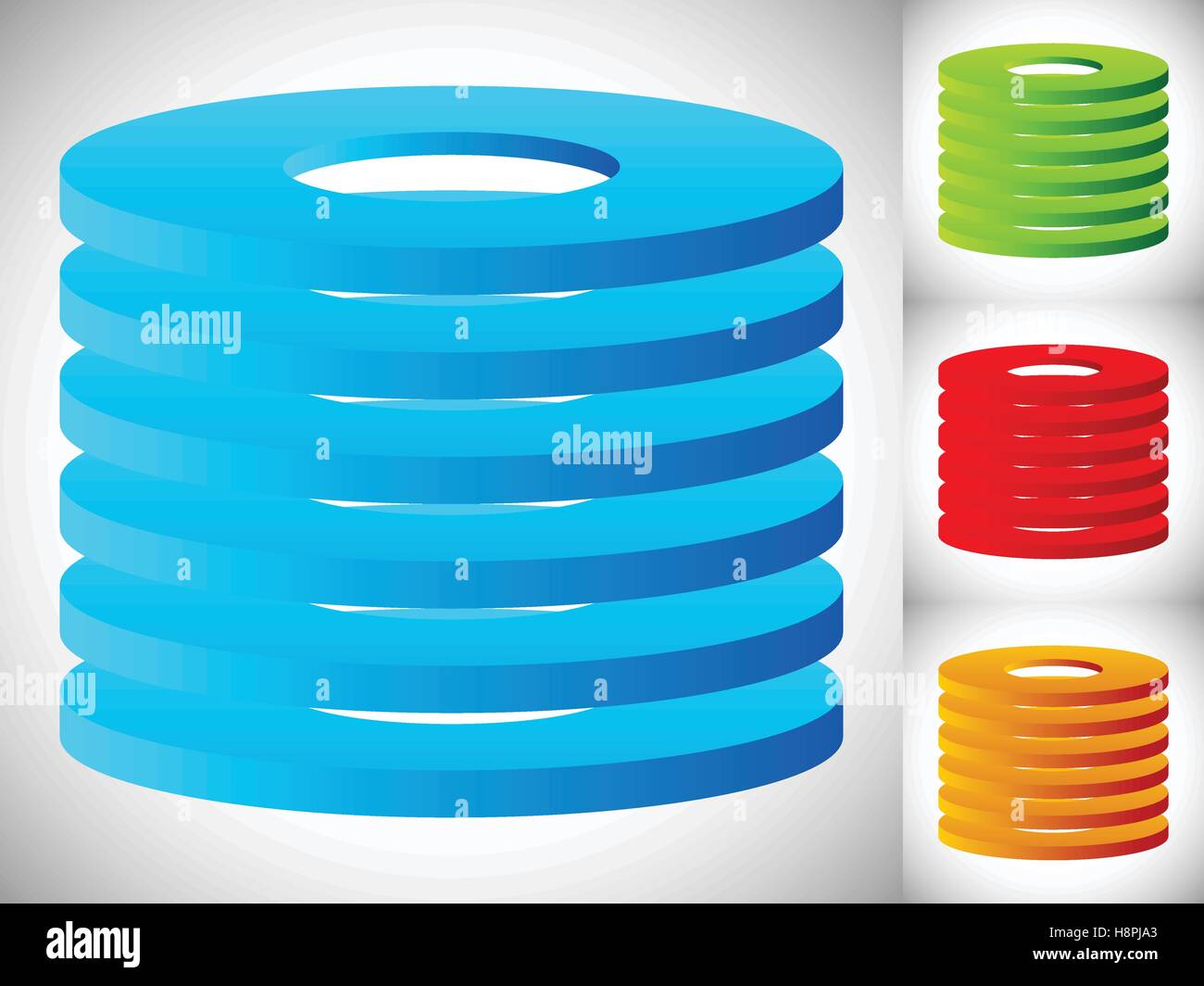 Three stacked rings Stock Vector Images - Alamy
