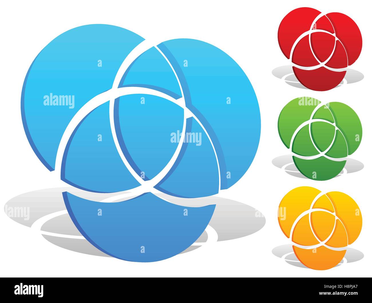 Three Overlapping Circles Stock Vector Images Alamy