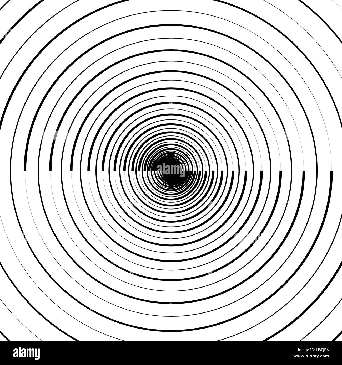 Ripple pattern with concentric circles. Circular geometric background ...
