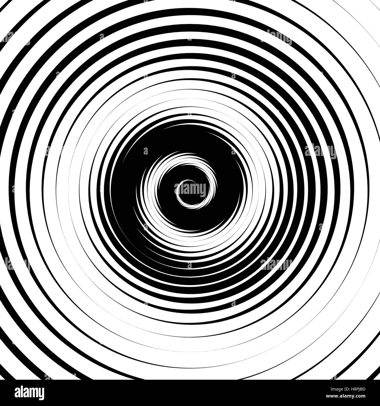 Concentric Circles Background Hypnotic Black and White Stock Photos ...