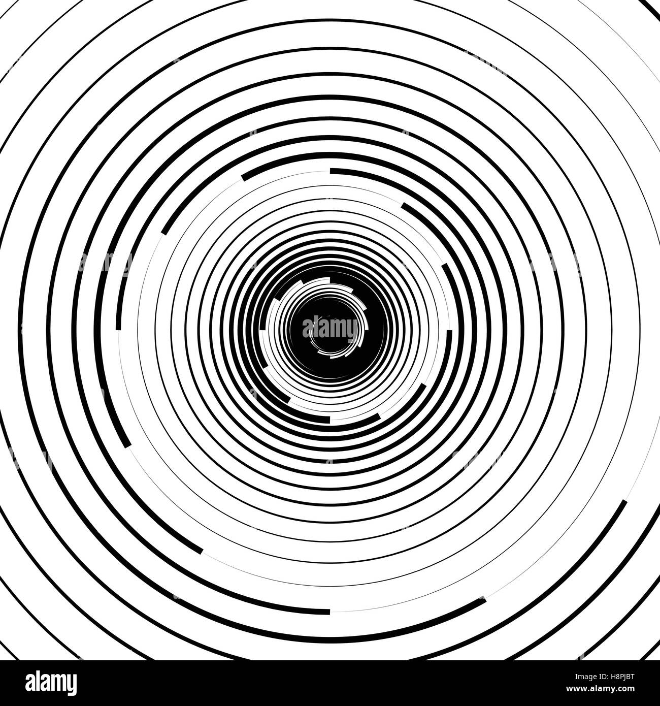 Concentric circles background hypnotic Black and White Stock Photos ...