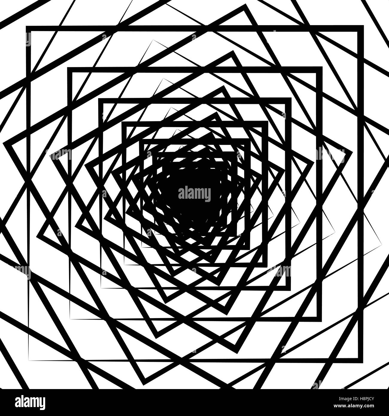 Ripple pattern with concentric squares - Circular geometric background ...