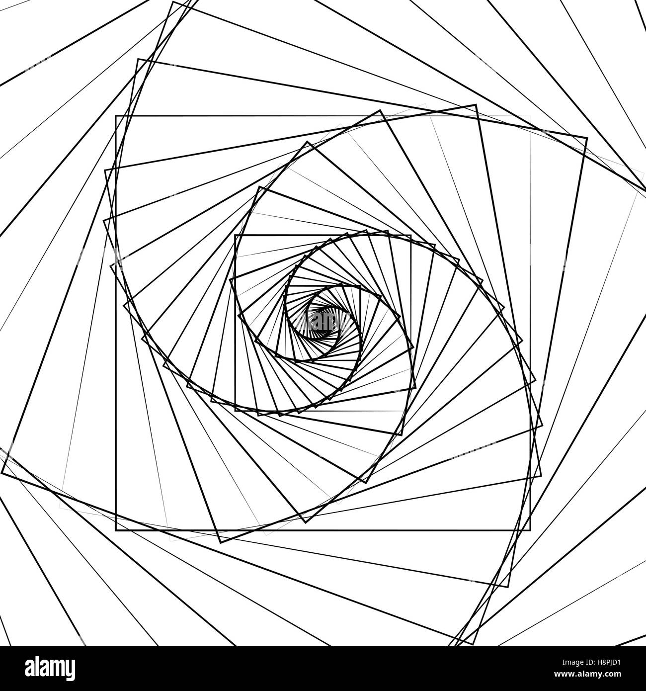 Ripple pattern with concentric squares - Circular geometric background ...