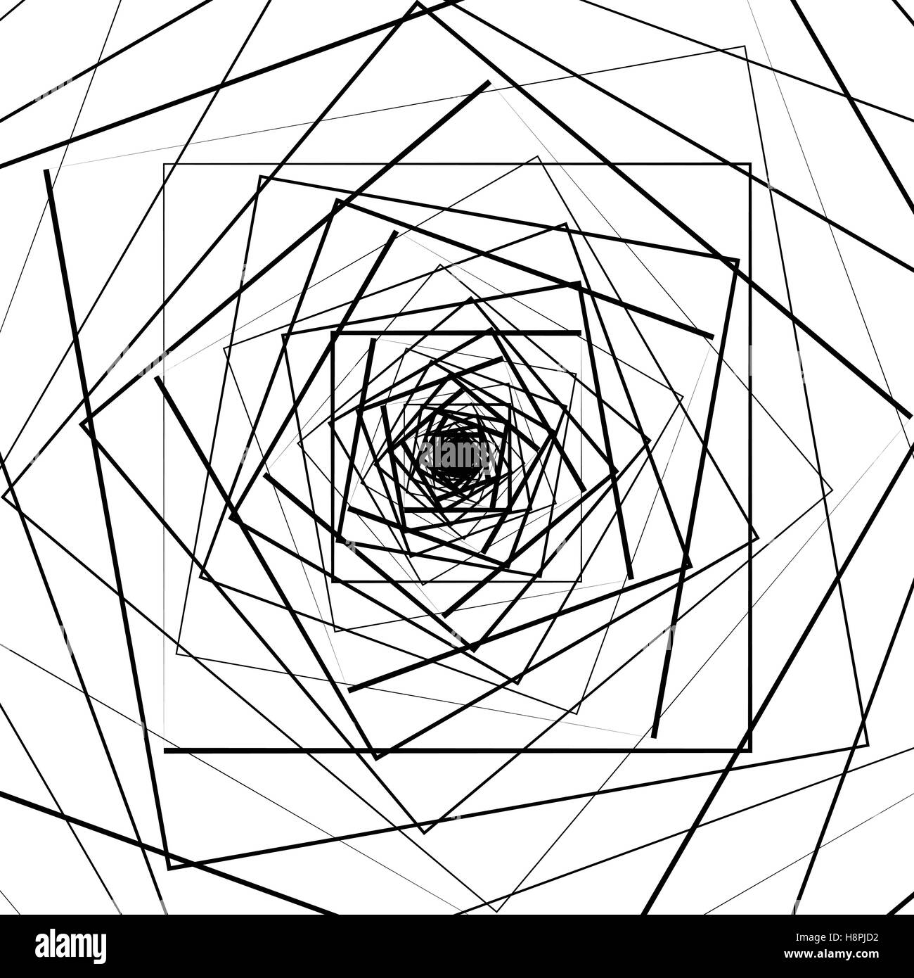 Ripple pattern with concentric squares - Circular geometric background ...