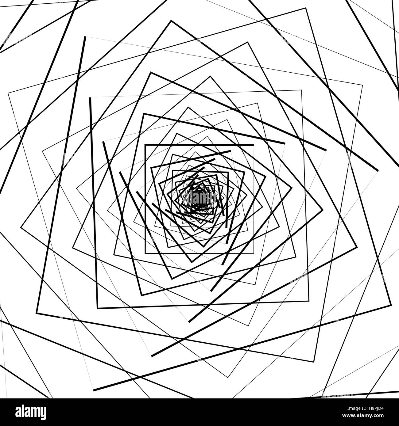 Ripple pattern with concentric squares - Circular geometric background ...