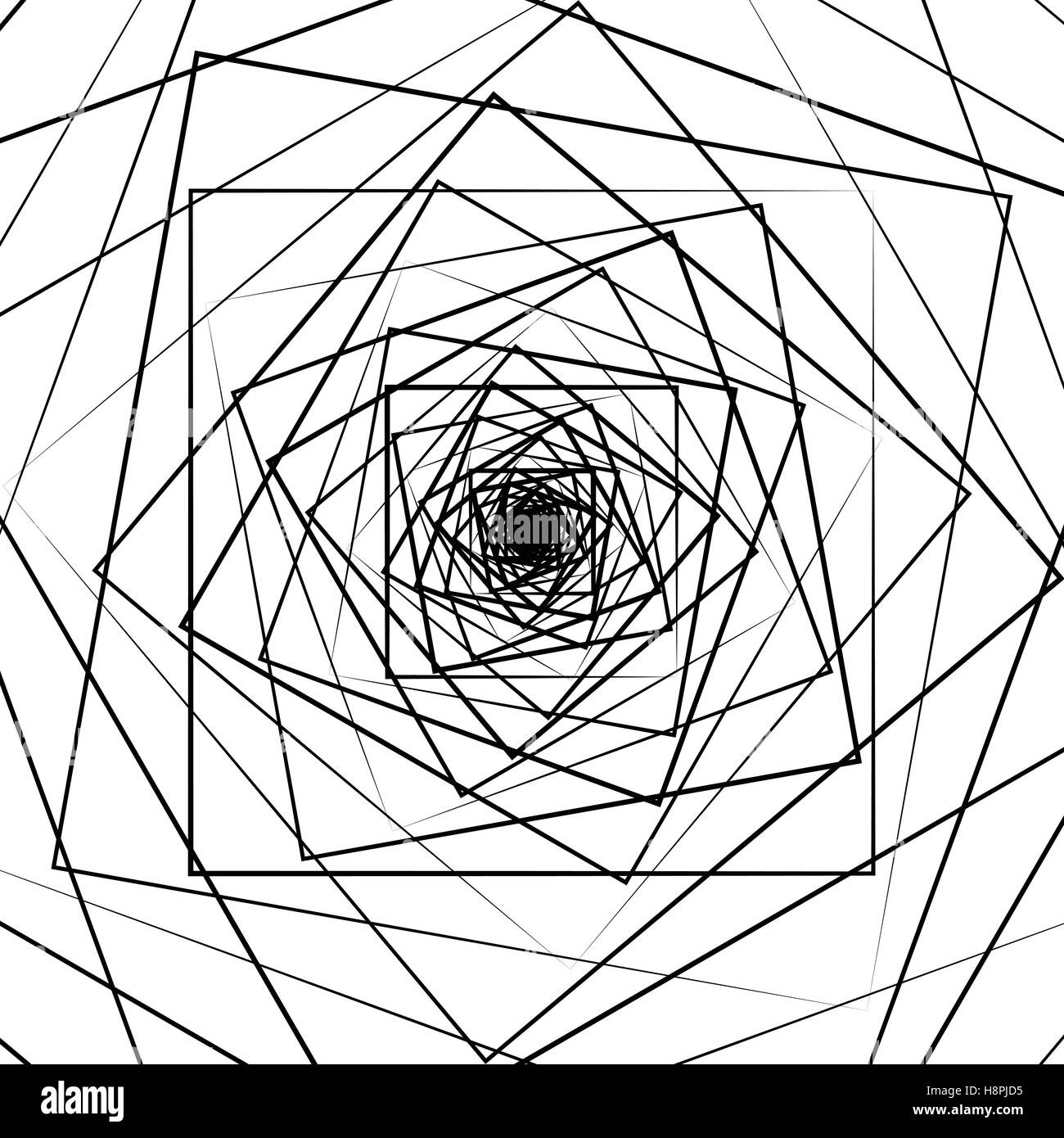 Ripple pattern with concentric squares - Circular geometric background ...