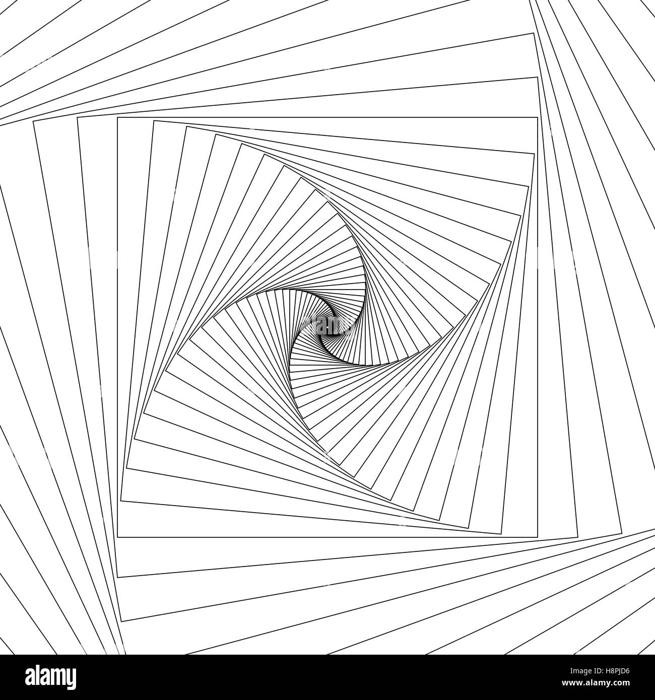 Ripple pattern with concentric squares - Circular geometric background ...