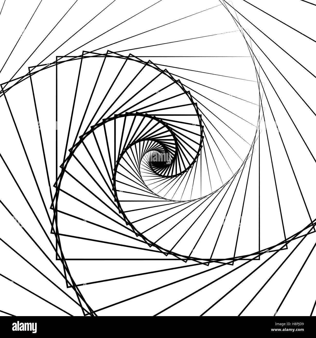 Ripple pattern with concentric squares - Circular geometric background ...