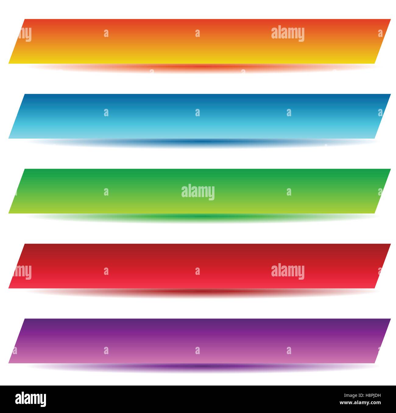 Rectangle banners / buttons / labels in several color Stock Vector ...